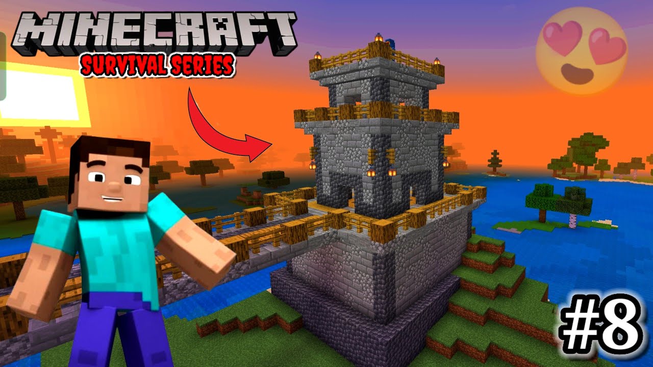 I Build Watchtower on My Castle // Minecraft PE Survival Series ...