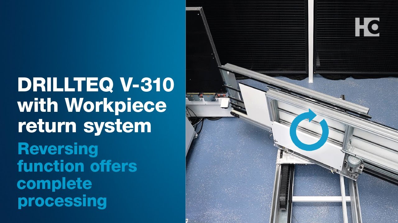 HOMAG router DRILLTEQ V-310 | Workpiece return system with reversing ...