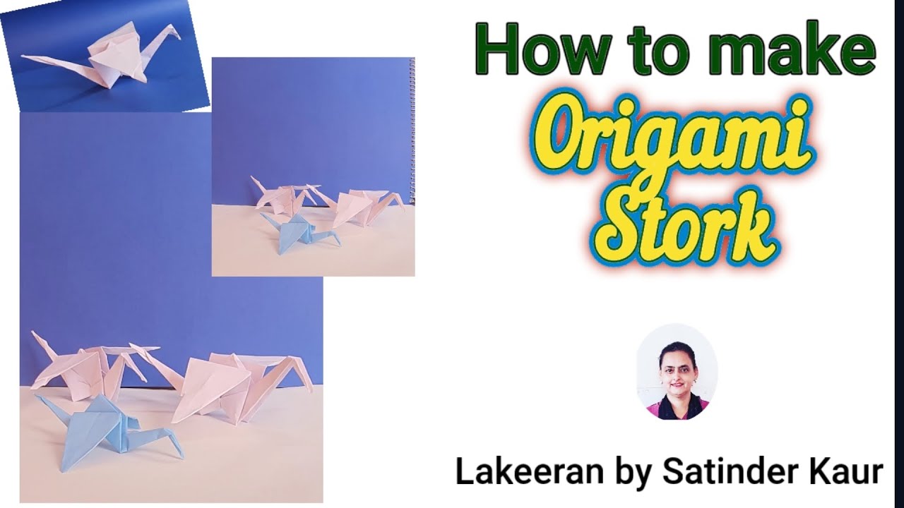 How to make Origami Stork/Paper Craft - YouTube