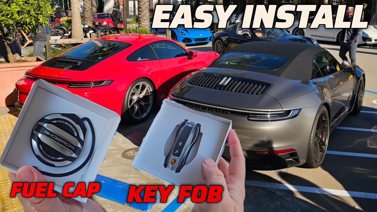 Installing Porsche Fuel Cap and Key Fob cover. - YouTube