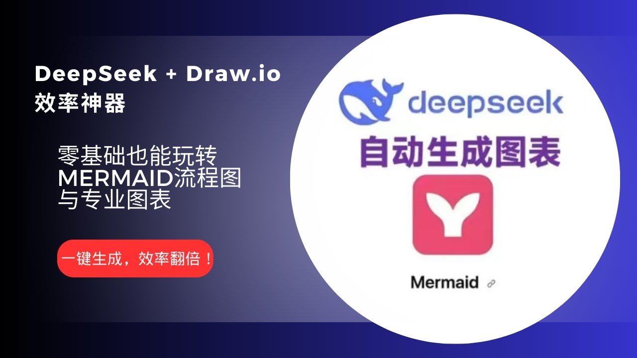 DeepSeek + Draw.io 效率神器：零基础也能玩转MerMaid流程图与专业图表 - YouTube