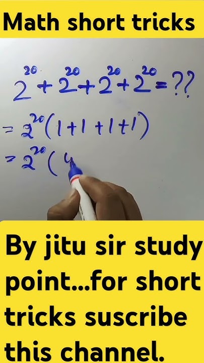 Math short tricks by jitu sir study point - YouTube