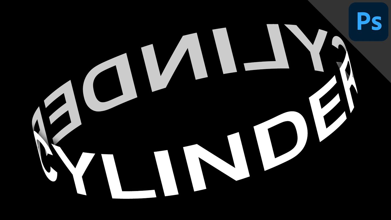 Create cylinder text (warp text) | PHOTOSHOP TUTORIAL - TEXT EFFECT - YouTube
