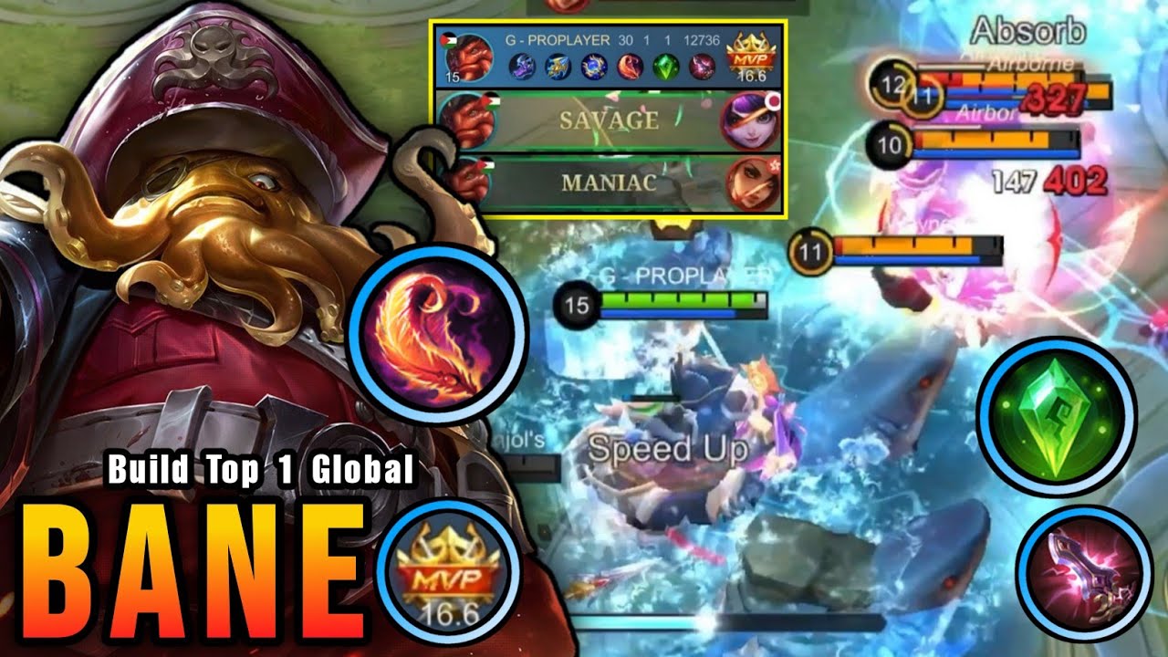 SAVAGE & MANIAC! 30 Kills Bane Full Magic Build, Insane One Hit DMG ...