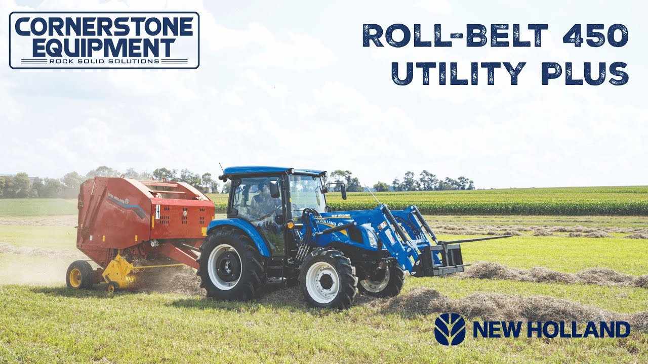 New Holland Roll-Belt 450 Utility Plus - YouTube