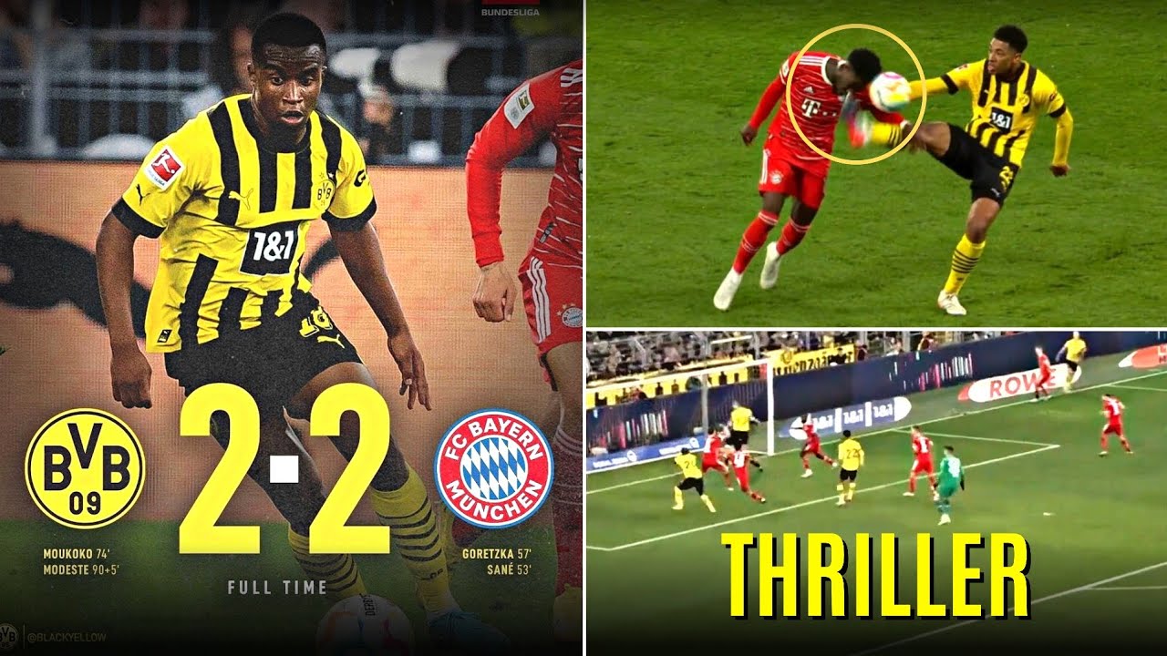 Anthony Modeste Goal vs Bayern | Dortmund vs Bayern 2-2 | Coman Red ...