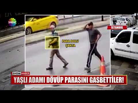 Yaşlı adamı dövüp parasını gasbettiler!