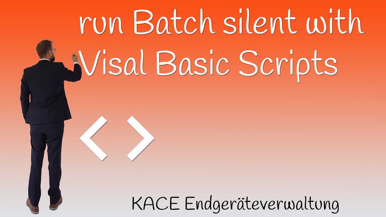 Quest KACE SMA K1000 How to run a Batch silent with Visual Basic script ...