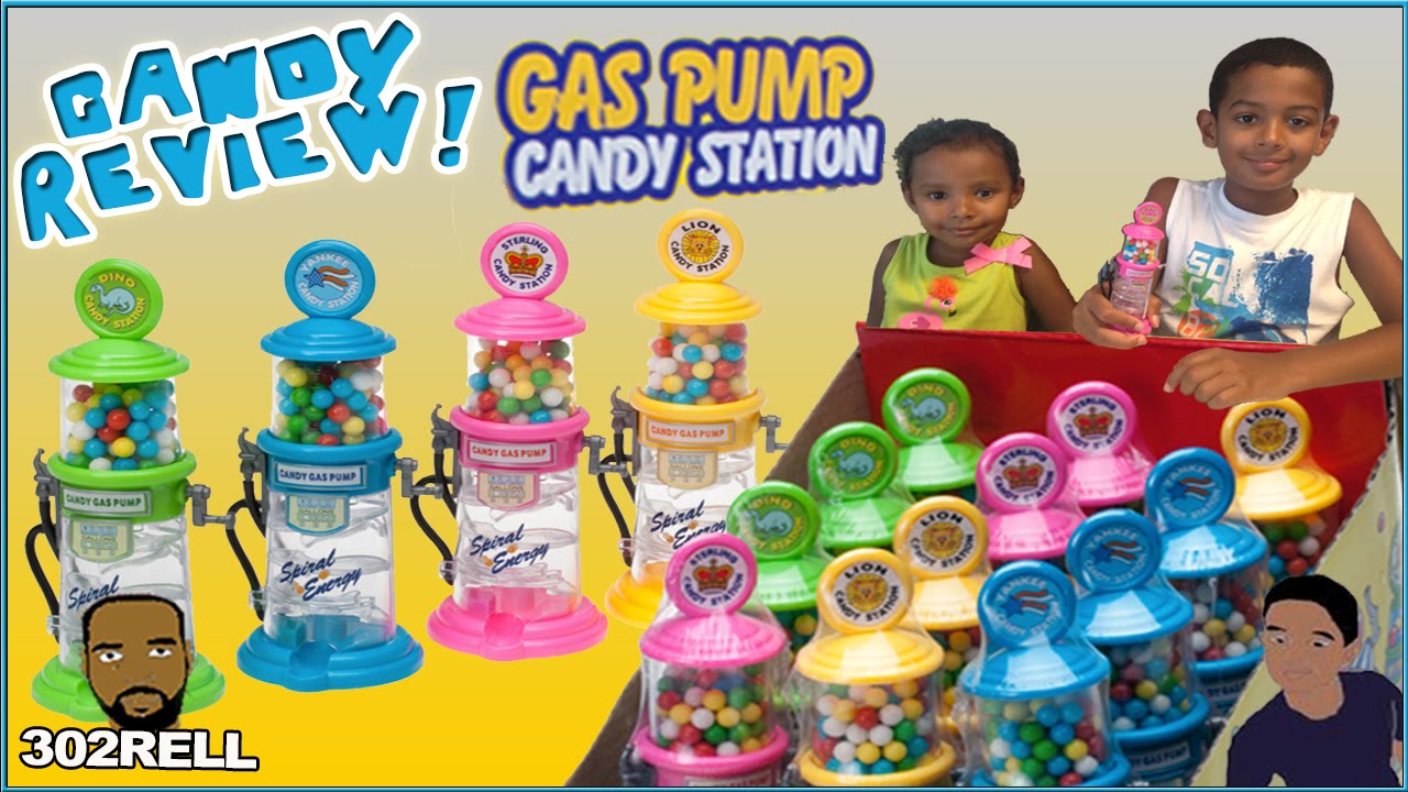 Awesome Toy Gas Pump Candy Station - Kids Candy Review - YouTube
