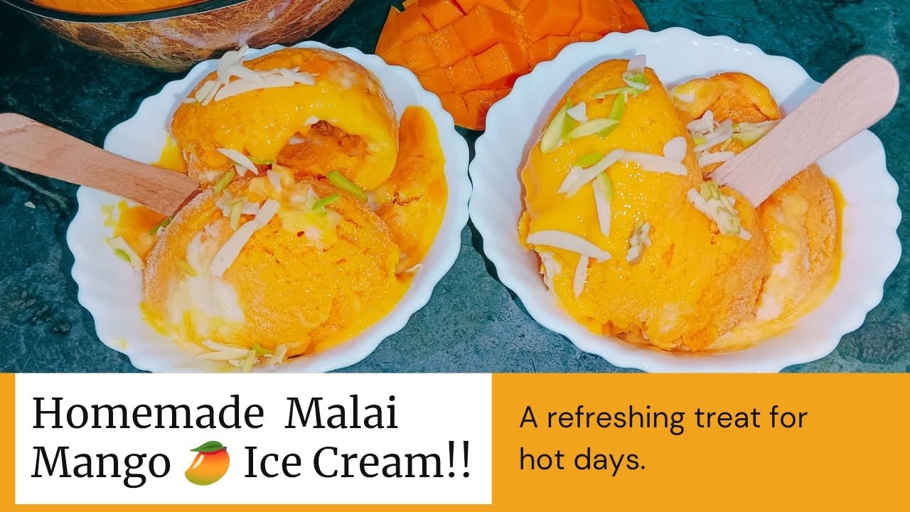 5 Ingredients Only🧐 / Mango🥭 Malai Ice Cream😍 / The Ultimate Ice Cream ...