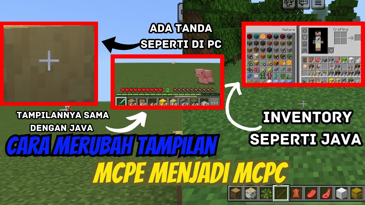 Cara merubah tampilan minecraft PE kalian menjadi minecraft PC seperti ...