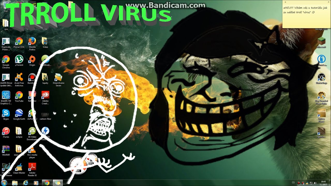 Jak si udělat troll "virus" - YouTube