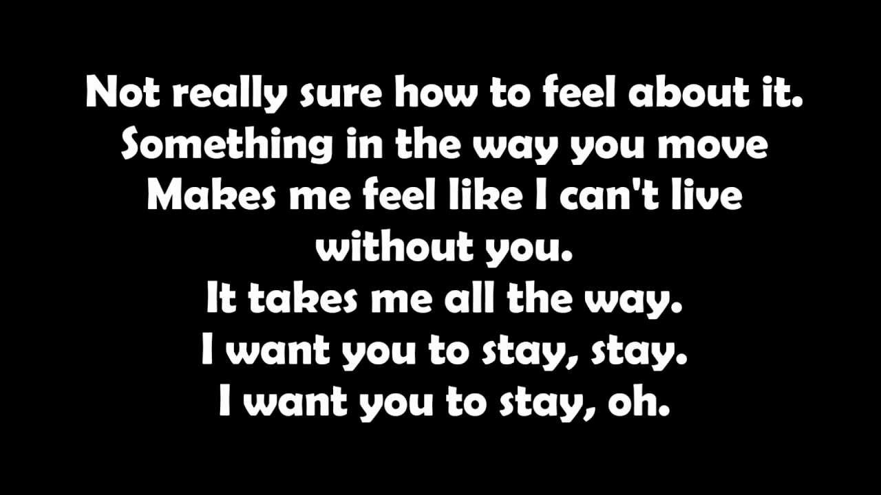 Rihanna - Stay ft. Mikky Ekko (Lyrics) - YouTube