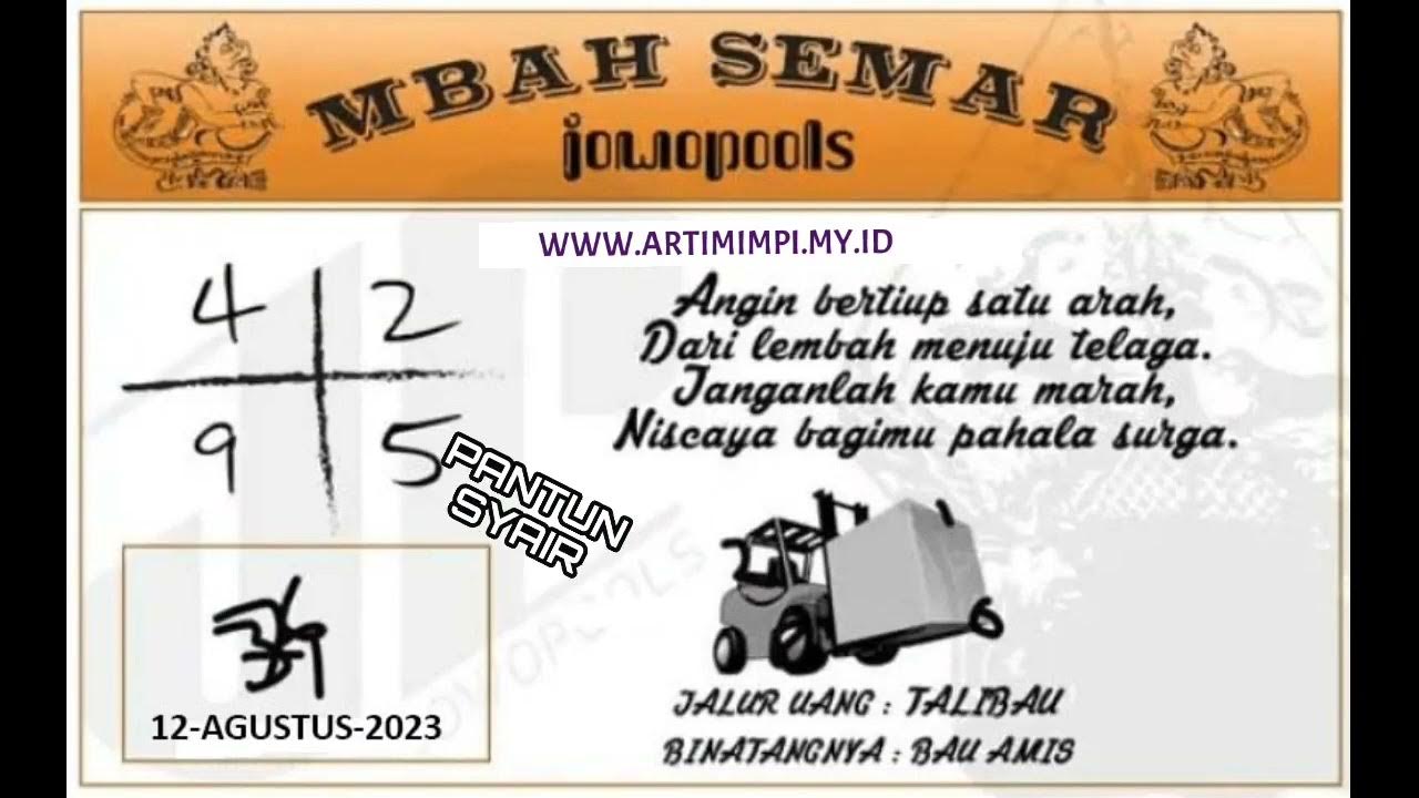 SYAIR SDY MBAH SEMAR HARI INI SABTU 12 AGUSTUS 2023 - YouTube