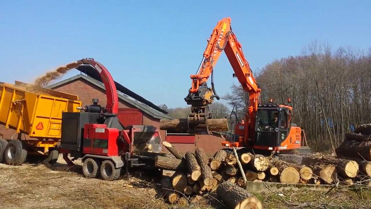 Ebola Bv hout snipperen met een greentec 952m Mega - YouTube