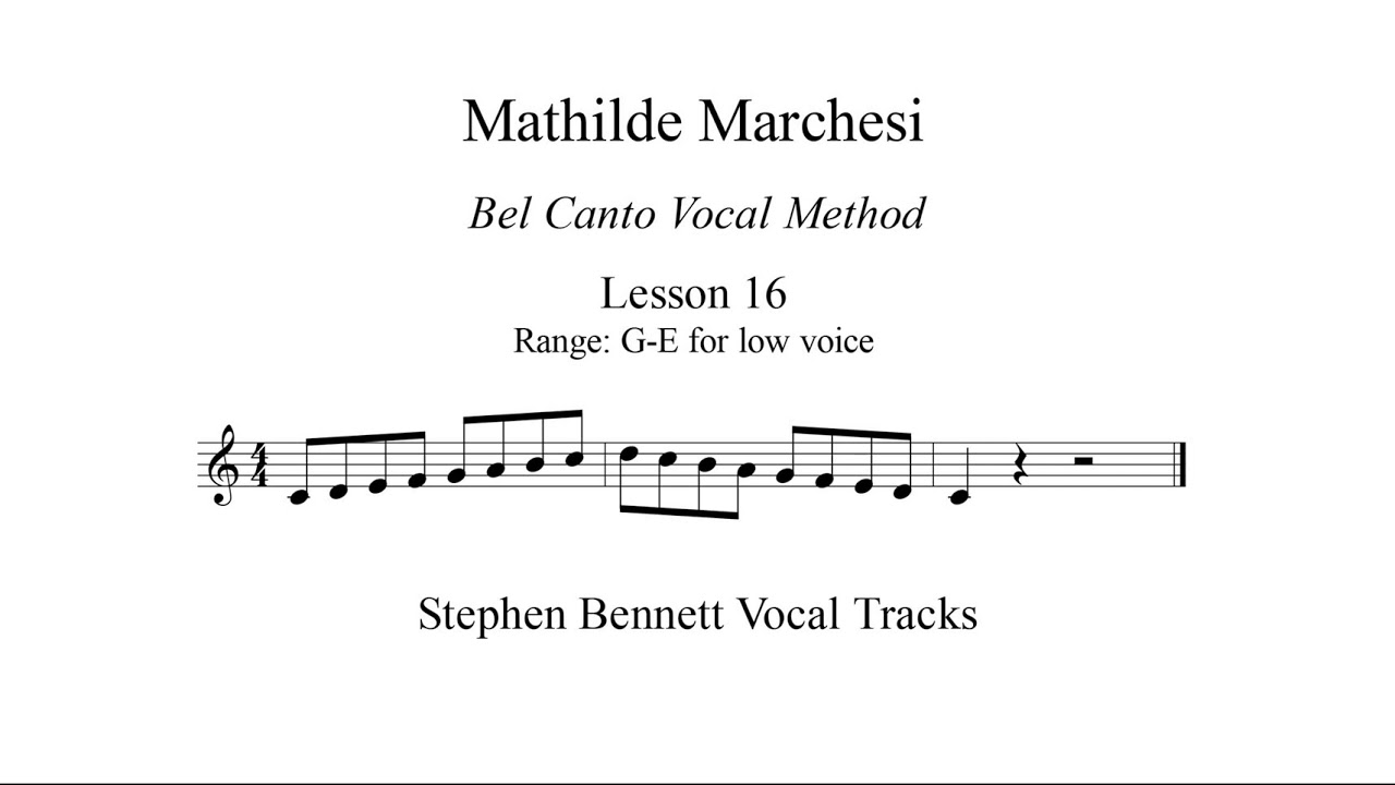 Lesson 16 for low voice - YouTube