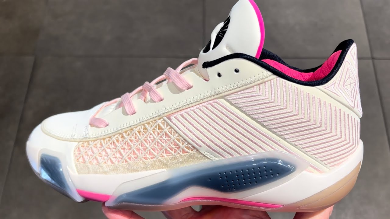 Air Jordan 38 Low Coconut Milk Pink Basketball Shoes - YouTube