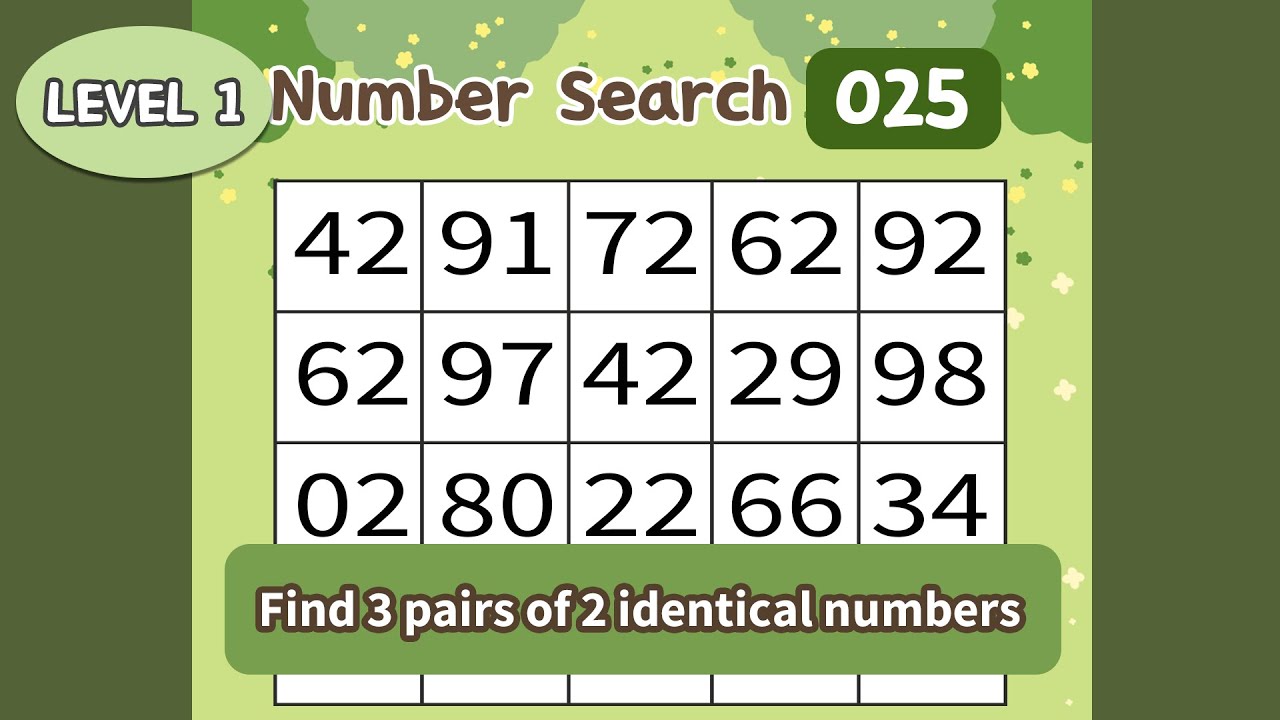 Can you spot the matching numbers? Play now and see how fast you can ...