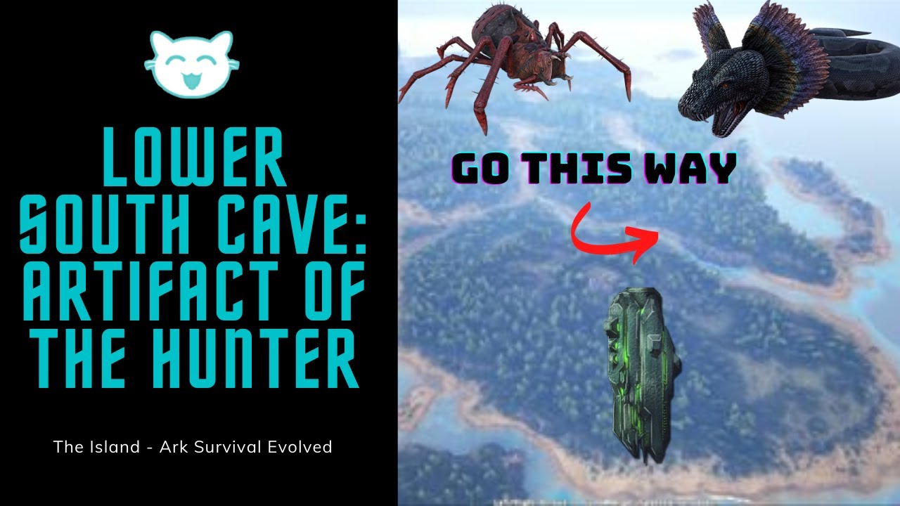ARTIFACT OF THE HUNTER - THE ISLAND - LOWER SOUTH CAVE - Ark Survival ...