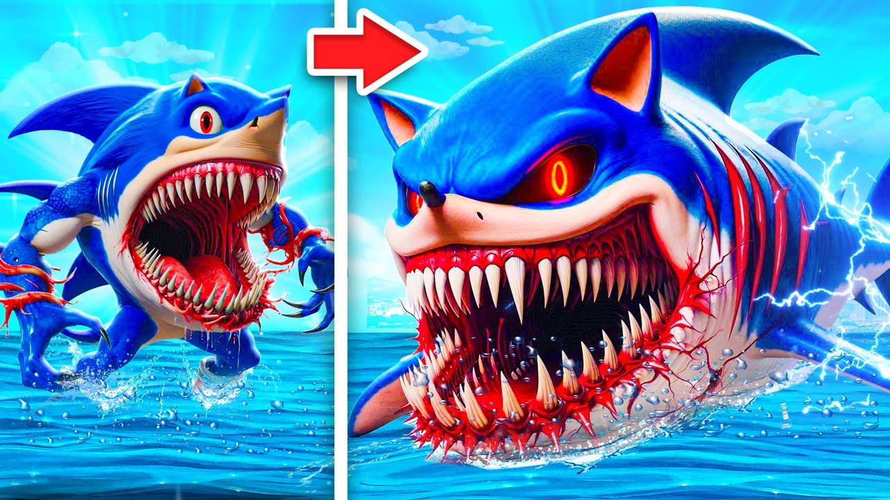From Sonic To SONIC.EXE MEGALODON In GTA 5! - YouTube