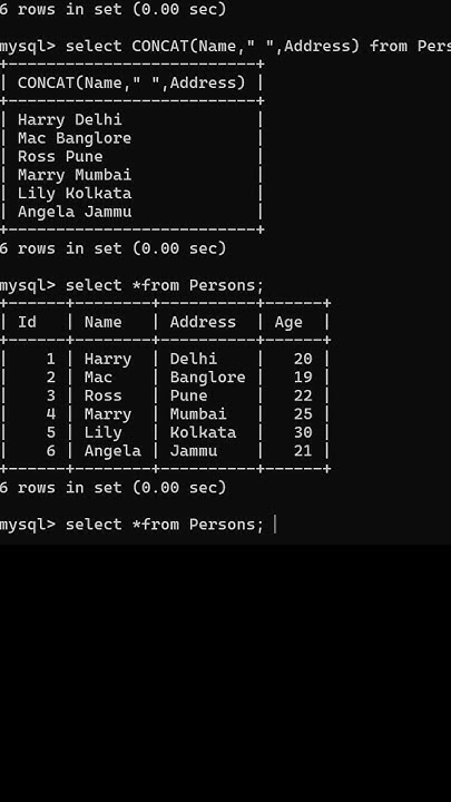 How To Use Concat Function In Mysql Concatenation Concat Coding Mysql Programming