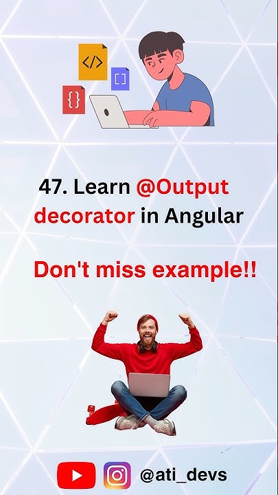 What is @Output decorator in Angular? #shorts #angular #interview - YouTube