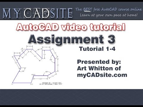 Basic AutoCAD Exercise - Relative and Polar input. - YouTube