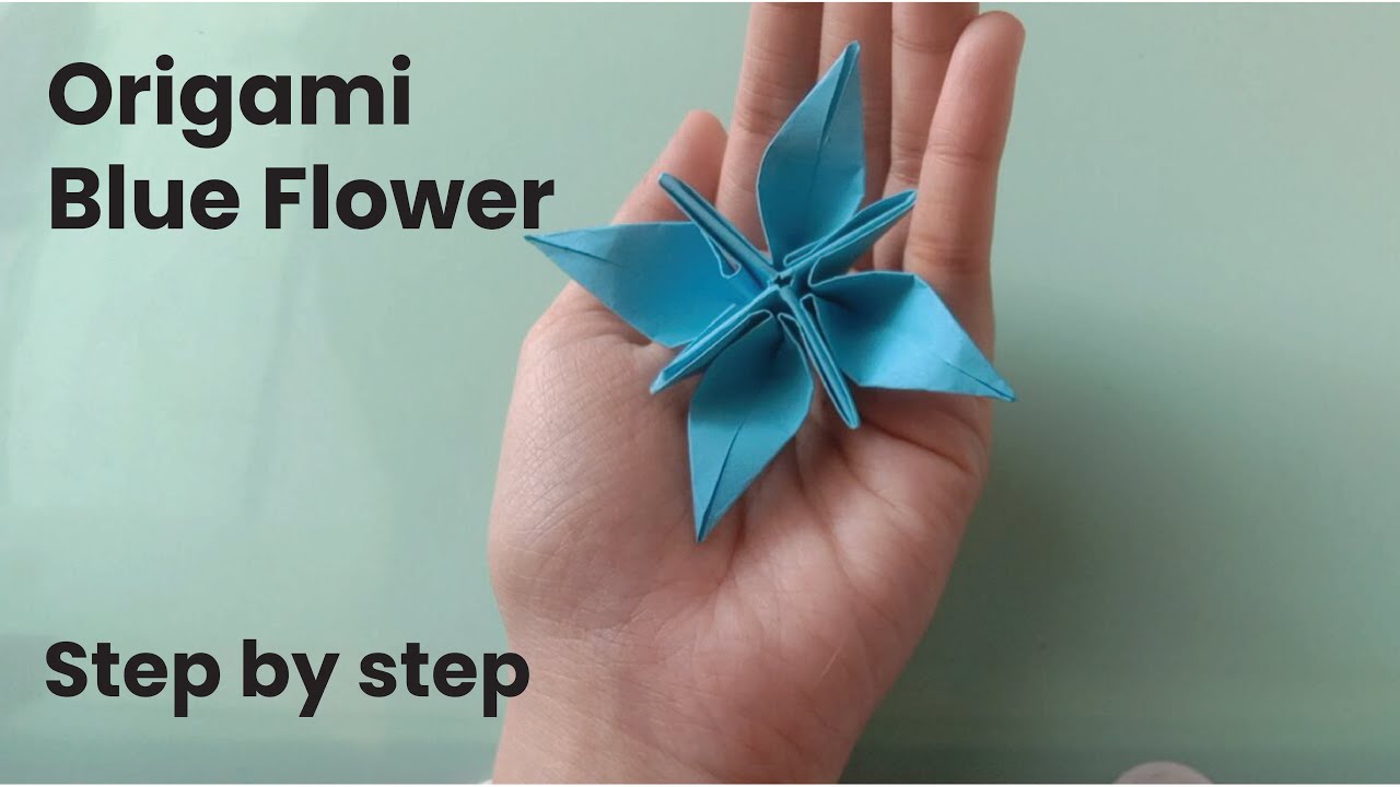 Let Make Origami : Blue Flower - YouTube
