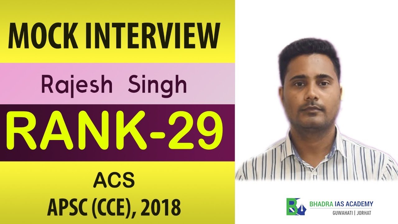APSC Mock Interview/APSC Interview Guidance/APSC Viva/ Rajesh Singh ...
