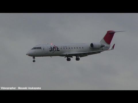 [雨の伊丹] JAL - J-Air (XM/JLJ) CRJ-200ER JA206J @ Itami [20100711_1334] - YouTube
