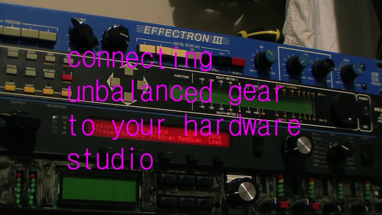 Connecting unbalanced gear to your home studio. - YouTube