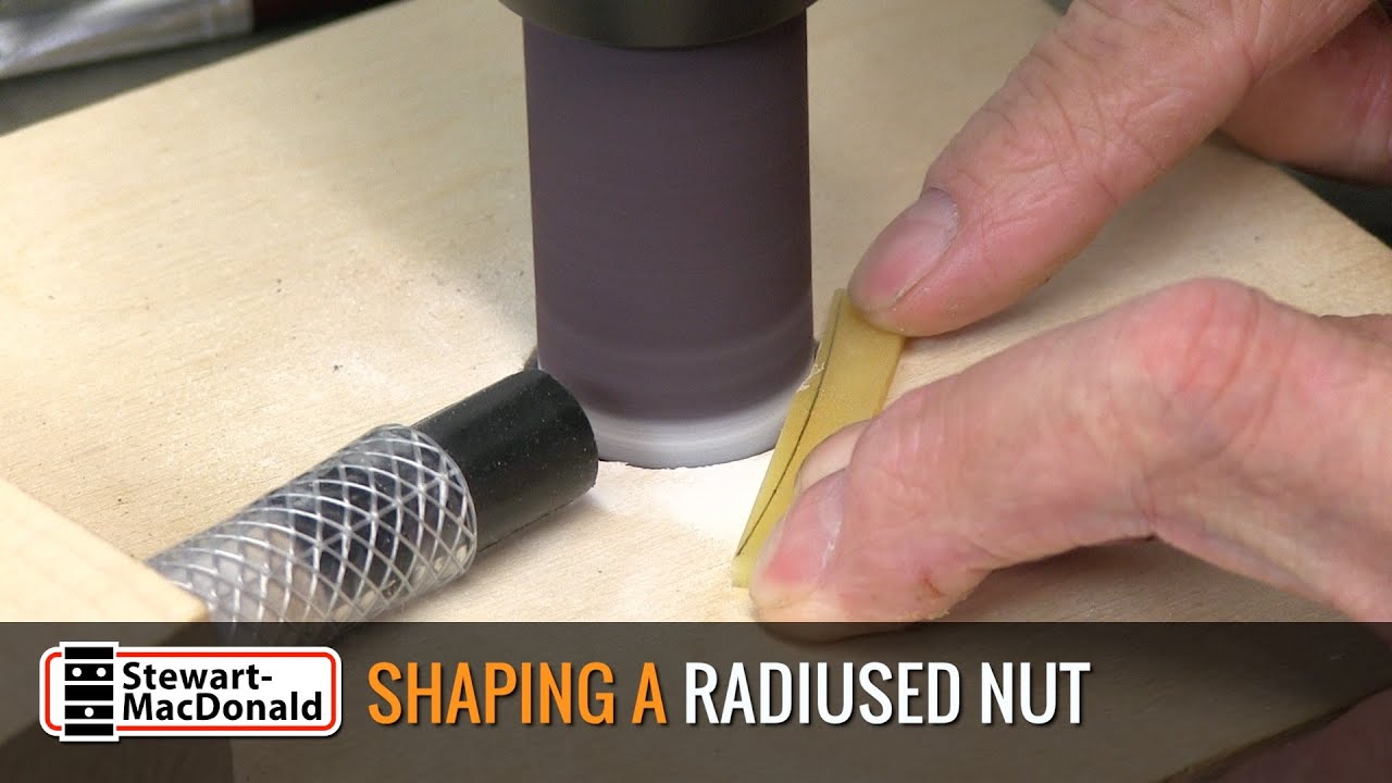 Shaping a Fender radiused nut - YouTube