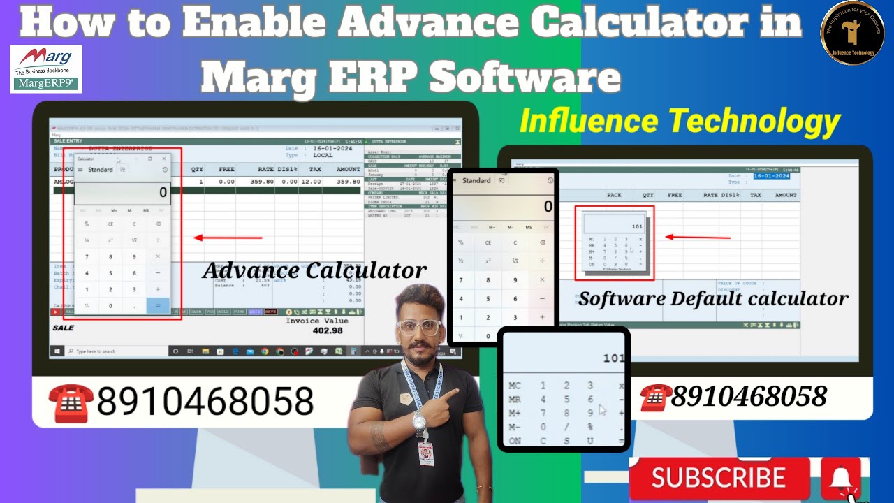 How to Enable Advance Calculator in Marg ERP software - YouTube