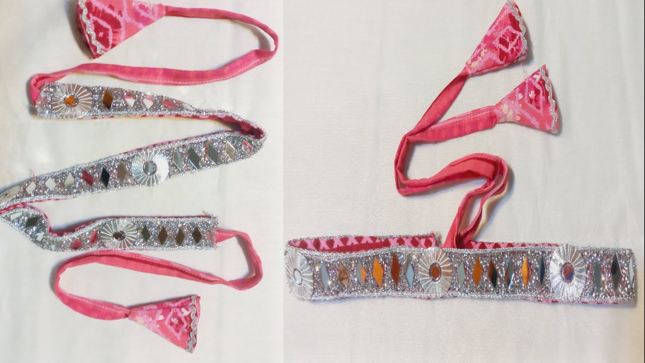 How to Make Fancy Waste Belt/Waste Belt With Lace/Designer Waste Belt ...