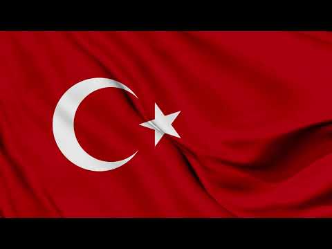 Turkey (Türkiye) Flag Waving Background | HD | ROYALTY FREE