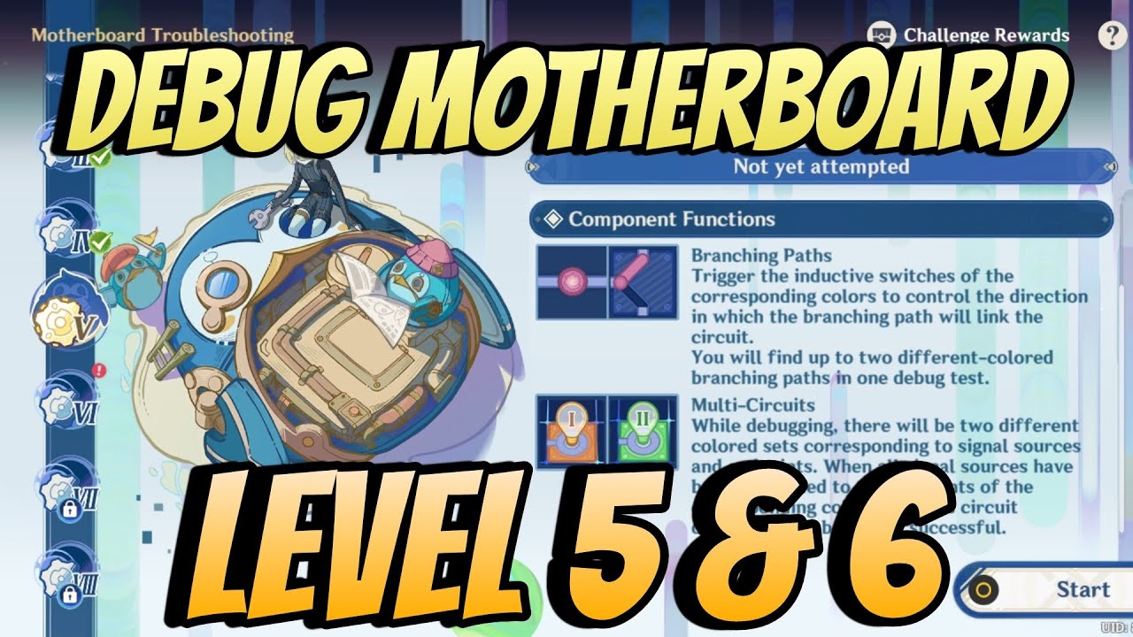 Debug motherboard 5th & 6th Puzzle | Thlexie's fantastic adventure ...