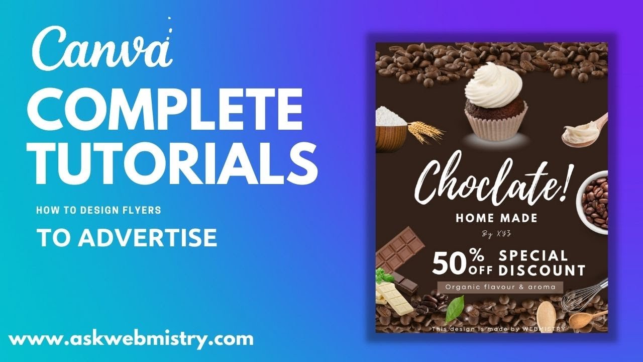Canva Complete Tutorial | Part -1 | Chocolates Ad | Design - YouTube