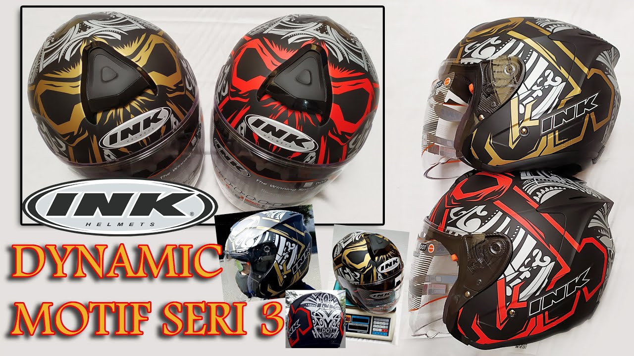 HELM INK DYNAMIC MOTIF Seri 3. Ada 2 warna. - YouTube