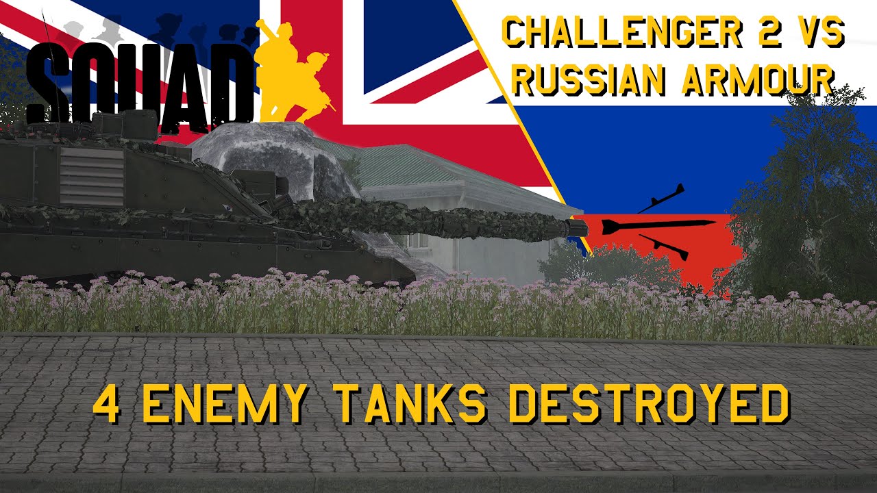 Challenger 2 clears RUSSIAN ARMOUR from NARVA | Squad Armour Gameplay ...