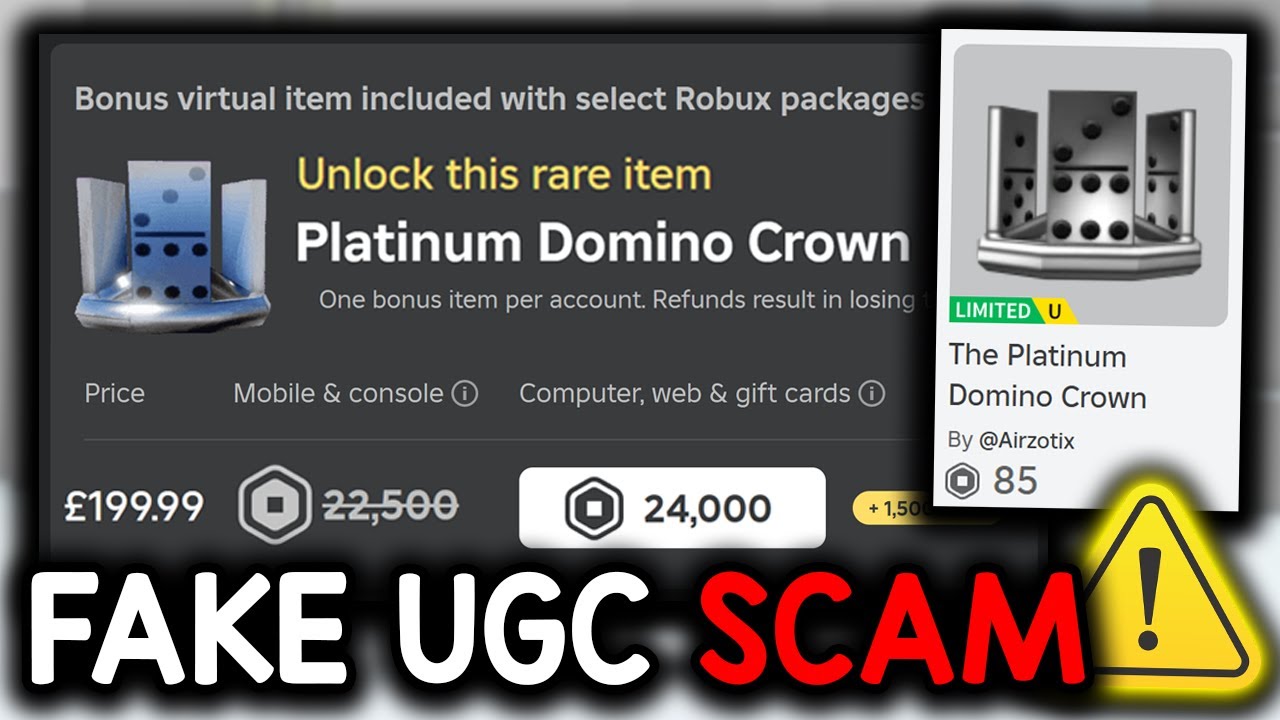 Roblox SCAMMED People With This Fake UGC... - YouTube