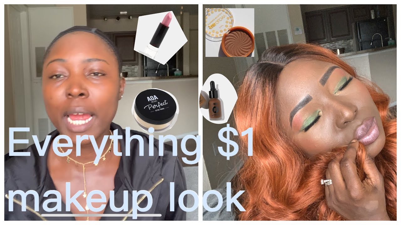 FULL FACE BEAT $1 MAKEUP // featuring ShopmissA - YouTube