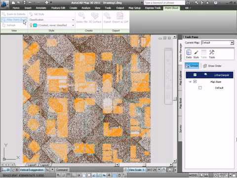 How to Work with LiDAR Point Clouds in AutoCAD Map 3D - YouTube