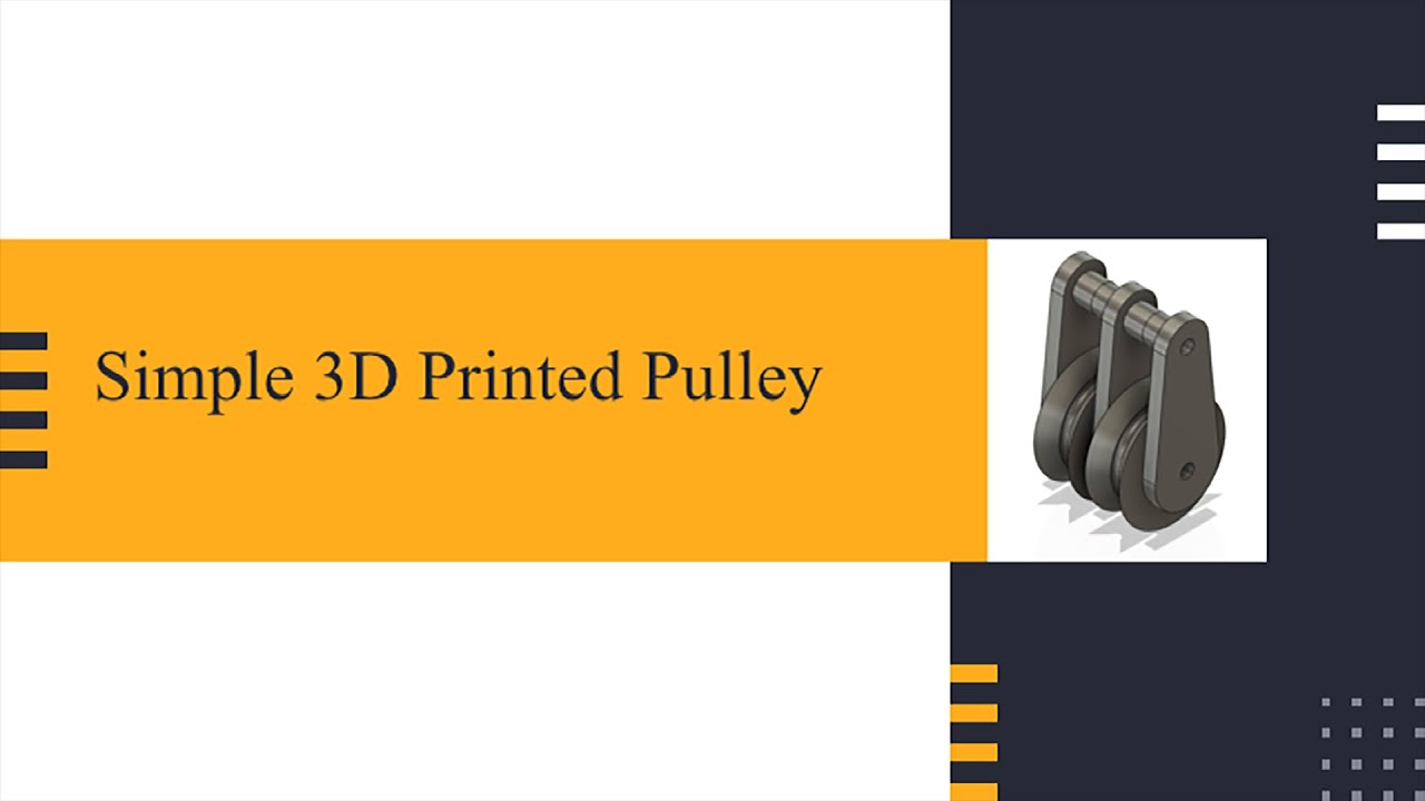 Create a Simple Pulley to 3D Print - YouTube