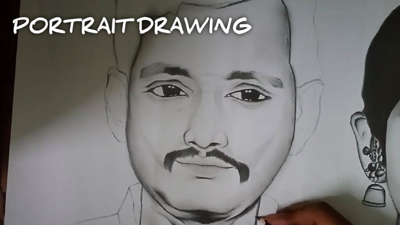 Portrait drawing of my Nana&nani | pencil shading drawing - YouTube
