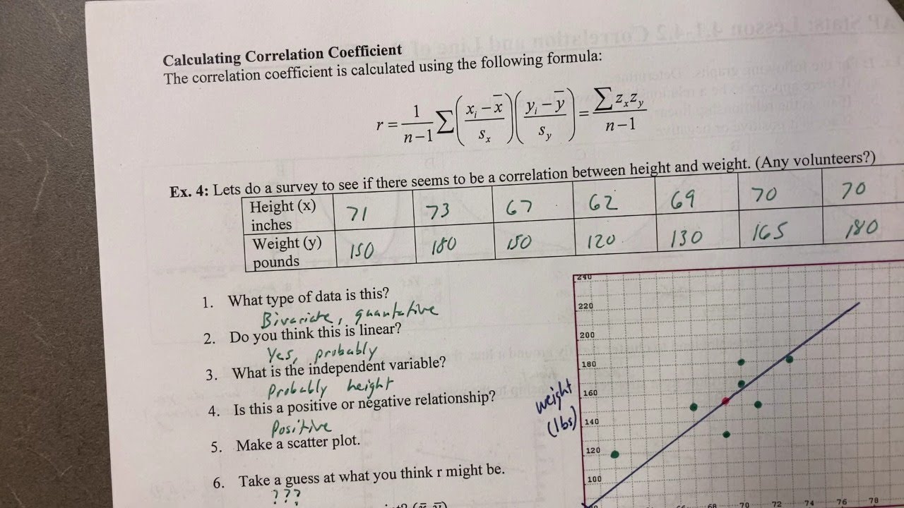 AP Stats Linear Regression in the Calculator - YouTube