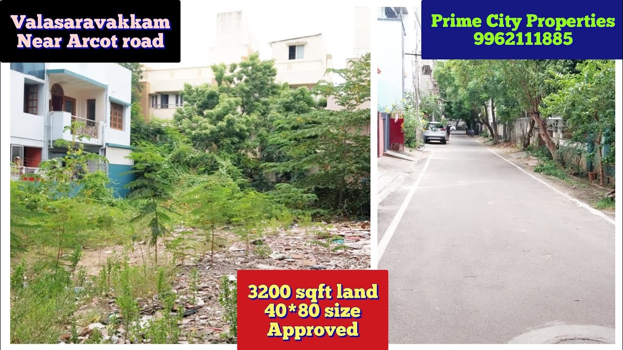 Near Arcot Road @Valasaravakkam Chennai 🆔1896 #landforsale #approved # ...