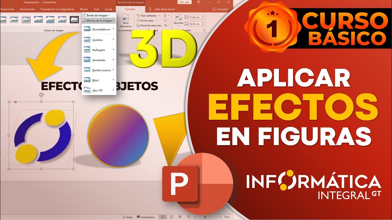 COMO APLICAR EFECTOS A OBJETOS EN POWER POINT | Curso Básico - YouTube