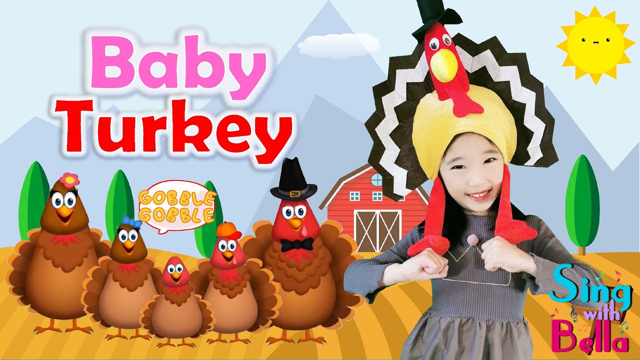 Baby Turkey with Lyrics （Baby Shark）| Kids Thanksgiving Song | Turkey ...