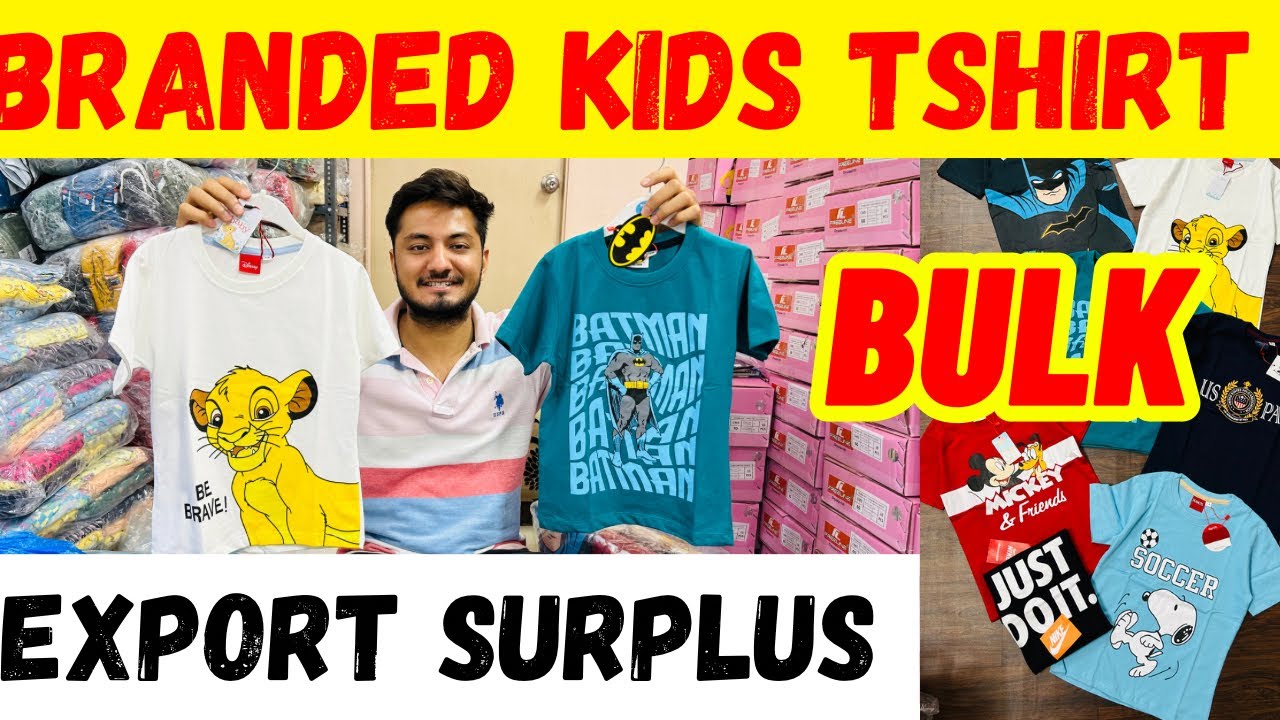 Kids branded tshirt | Wholesale market | Export surplus | kids wear ...