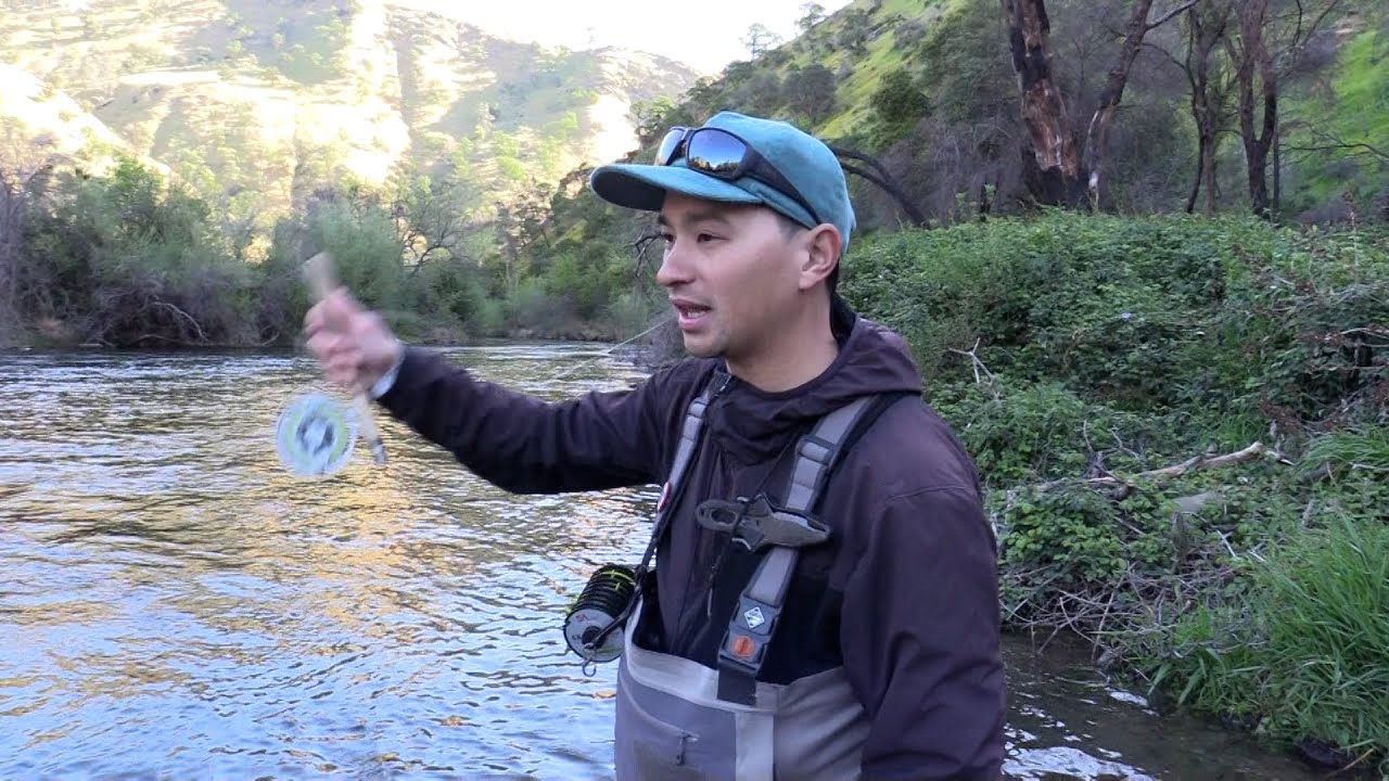 Swinging Motion at the End of the Drift While Fly Fishing Putah Creek ...